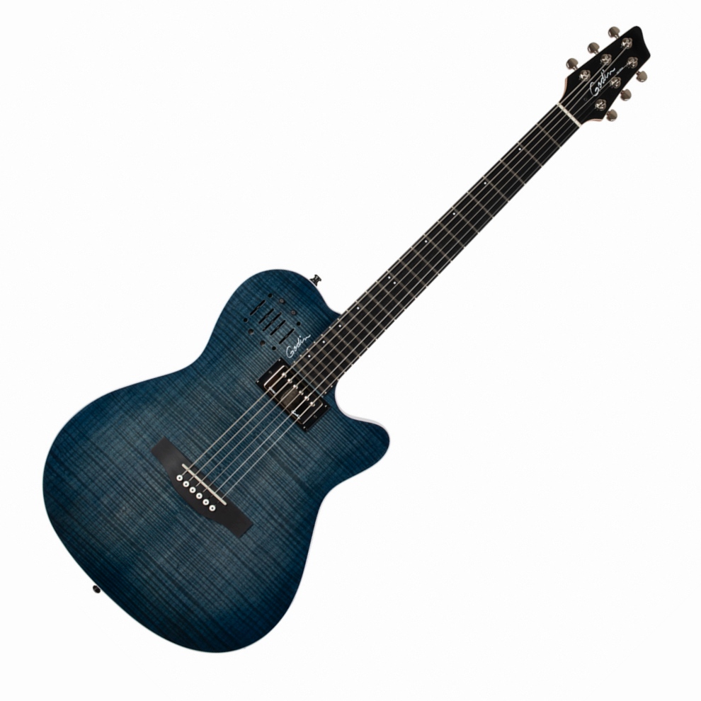 Godin A6 ULTRA Denim Blue Flame – Artist Systems